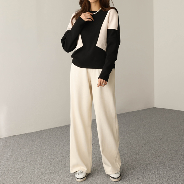 [메이플 가오리핏 배색티셔츠 #111116]