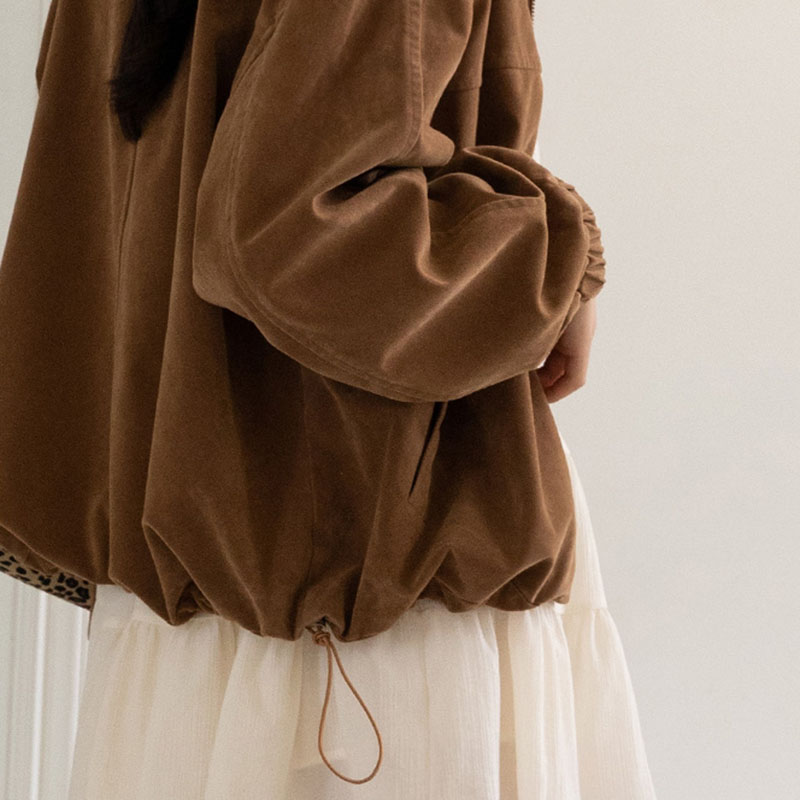 [숏 스웨이드 스트링 점퍼 #66677]